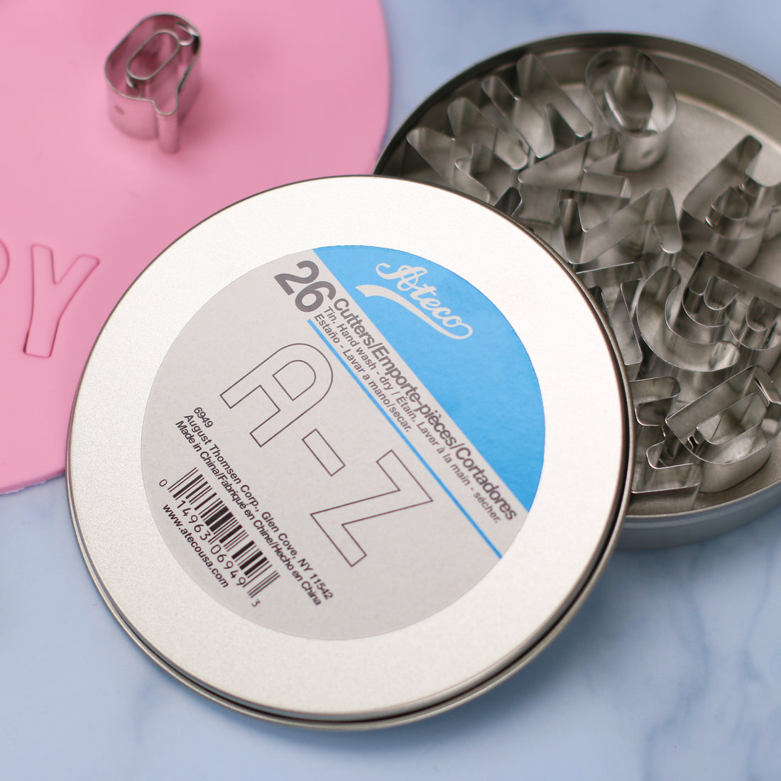 Ateco Stainless Steel Alphabet Cutter Set – Satin Ice