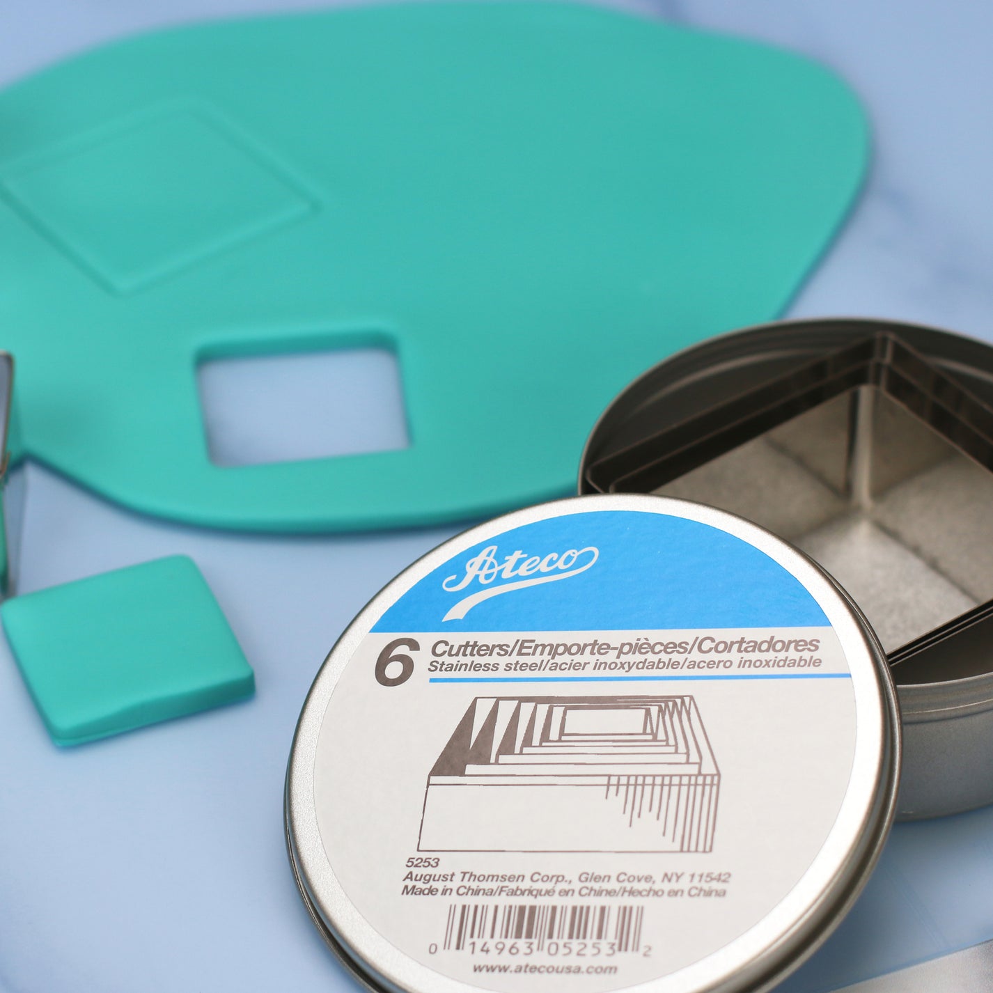 Ateco Stainless Steel Square Cutter Set – Satin Ice