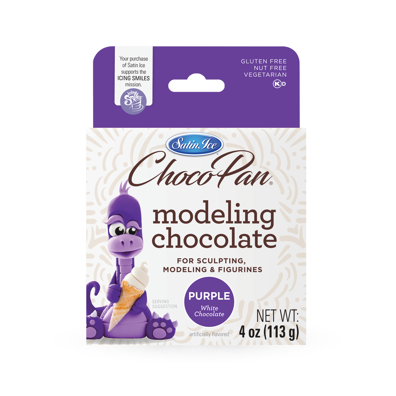 ChocoPan by Satin Ice Purple Modeling Chocolate - 4 oz Box